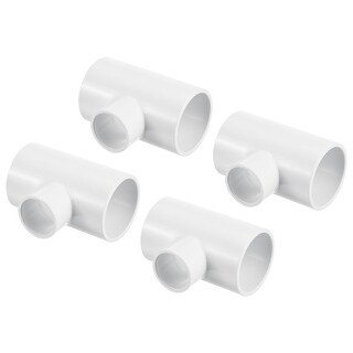 1 1/4" x 1" 3 Way Tee Pipe Fittings UPVC, 4 Pack Joint Coupling Pipe, White - Bed Bath & Beyond ...